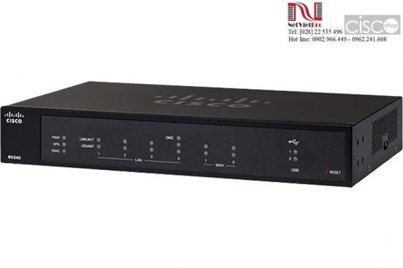Router Cisco RV340-K9-G5 Dual WAN Gigabit VPN - Phụ Kiện Quang